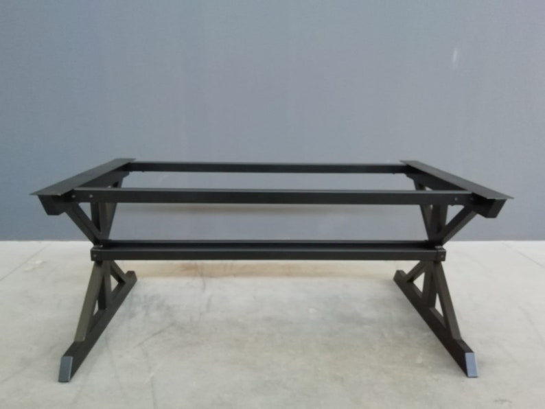 Metal Trestle Farmhouse Table Legs, Heavy Duty Steel Table Base (28