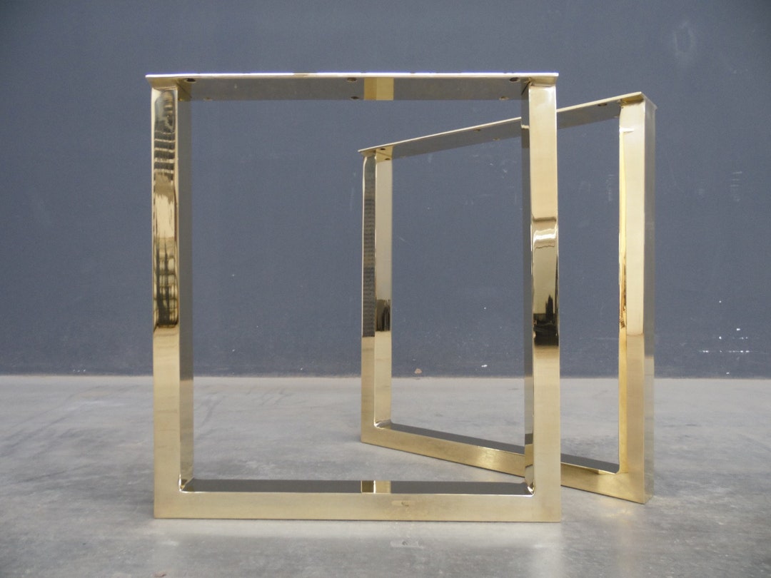 Brass Dining Table Legs , 28" H X 24” W Frame Gold Table Legs - Etsy