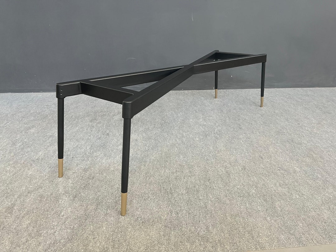 Modern Brass Steel Bench Legs, 16" H X 16" W X 42" L CIRID Table Base ...
