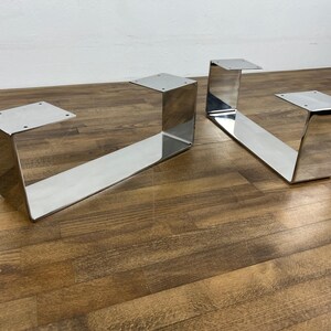 Stainless Steel U Shaped Sofa Legs , 4” to 10” Height Wide Flat Table ...