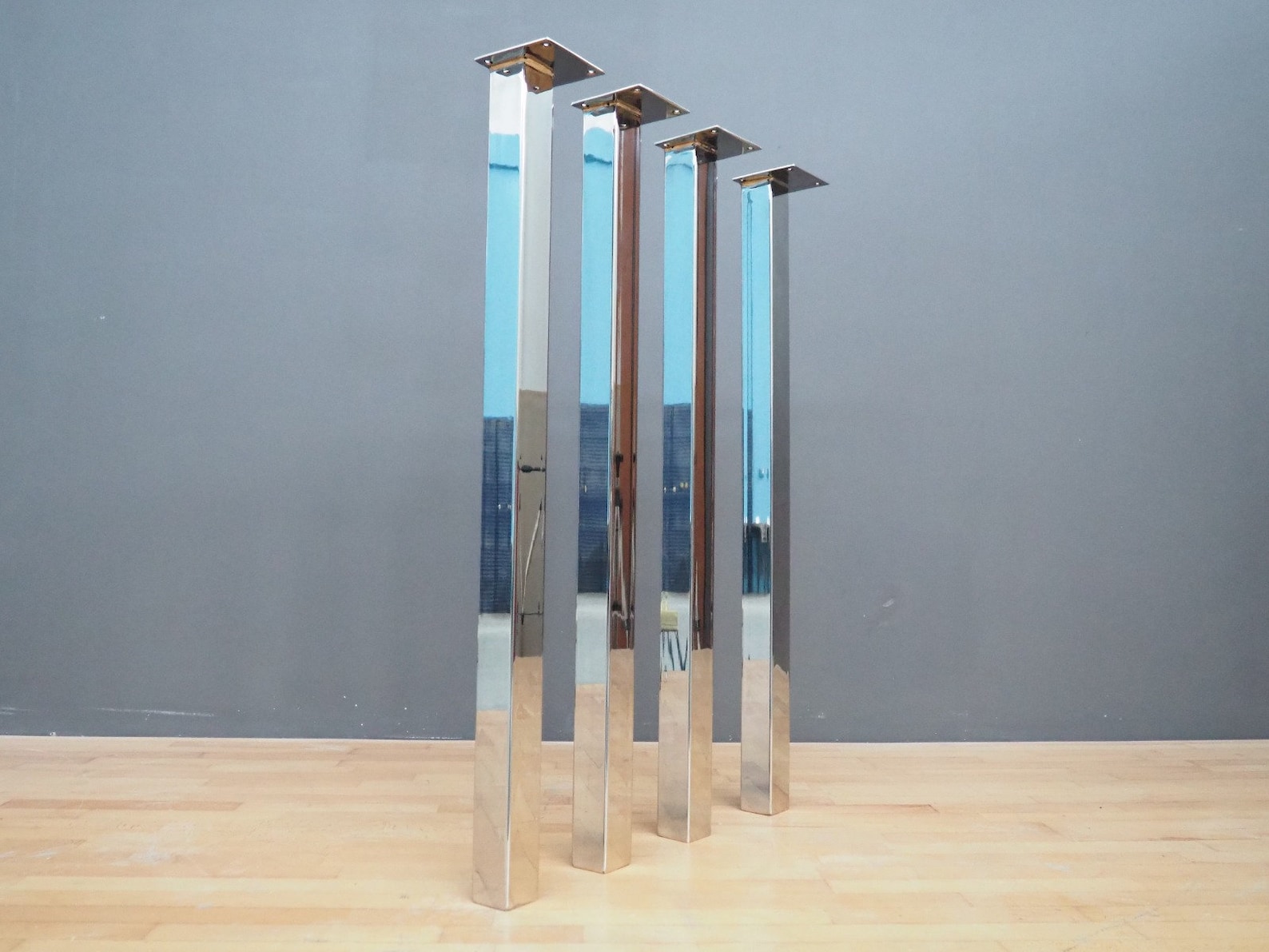 Table Legs 28 Steel Post Table Legsstainless Steel - Etsy