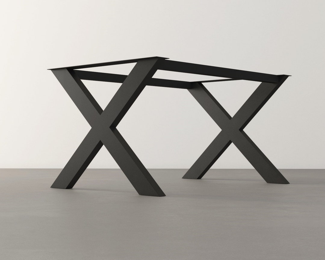 Metal Dining Table Base , 28"h X 35" W X 52" L, X-frame Table Base ...