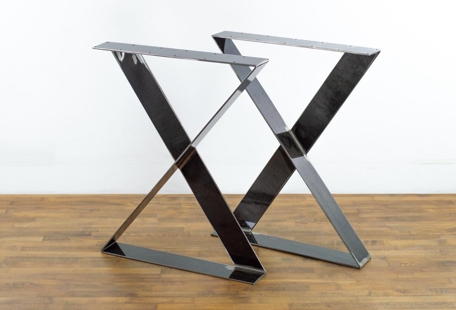 Steel Dining Table Legs , 28" H X 24" W X-frame Wide Flat Steel Table ...