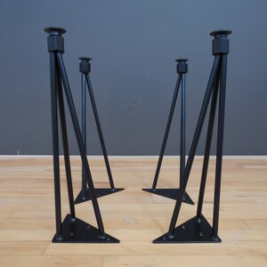 Set of 4 Hairpin Legs , 10 3-PIN-NUTS Table Legs, Height 611 Set4 - Etsy
