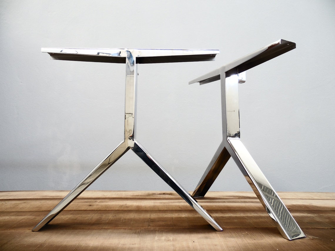 Desk Legs Modern Stainless Steel Table Legs 24 Base Set of - Etsy
