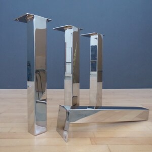Stainless Steel Table Legs: Modern Post Design, Set of 4 - Etsy