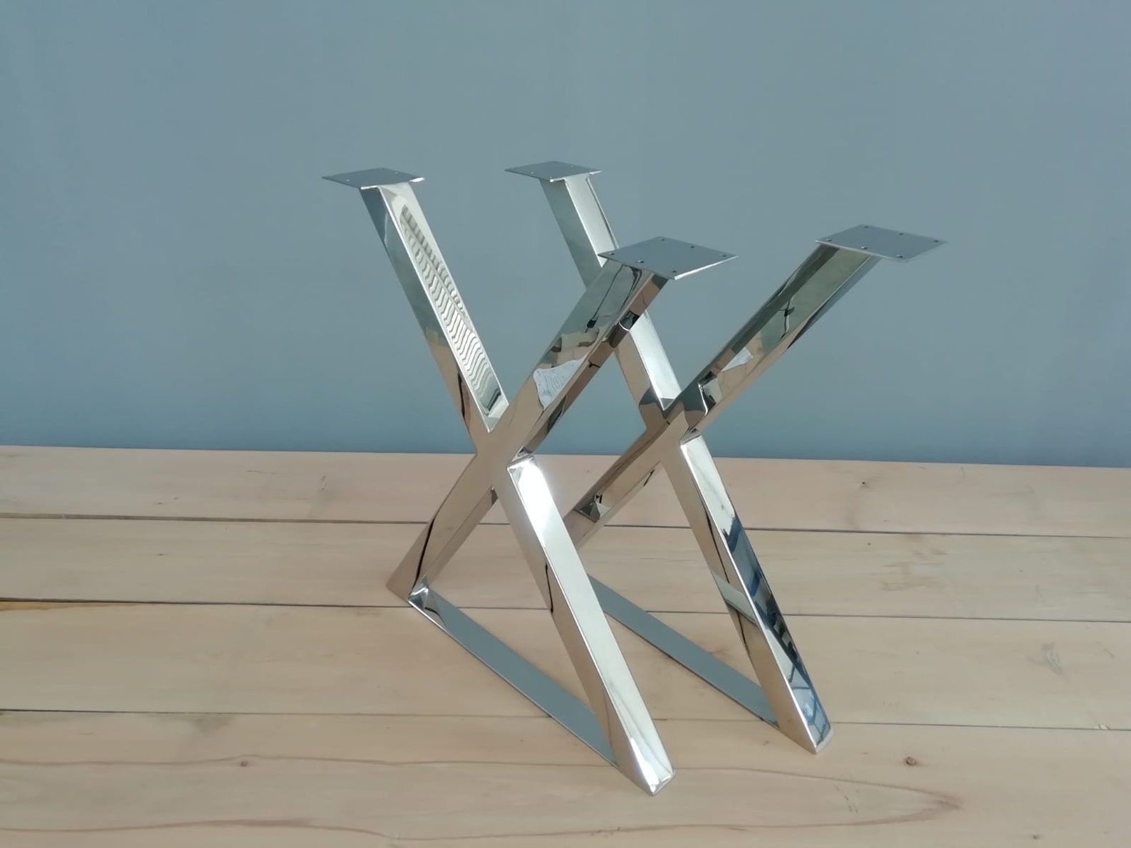 Metal COUNTER HEIGHT X STYLED Table Legs Stainless Steel - Etsy