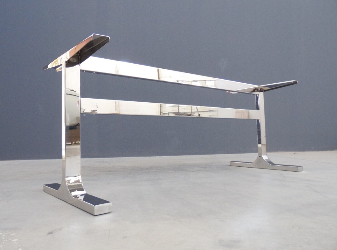 Stainless Steel Dining Table Base – 28” H X 72” L Modern BESIK Frame ...