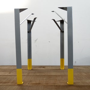 28" Angle Steel Table Legs With Braces, Multi Color, Height 26" - 30 ...