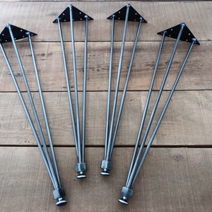 28" Hairpin Table Legs, 3-pin-nuts Height 26"-30” Set(4) - Etsy