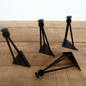 Set of 4 Hairpin Legs , 10 3-PIN-NUTS Table Legs, Height 611 Set4 - Etsy
