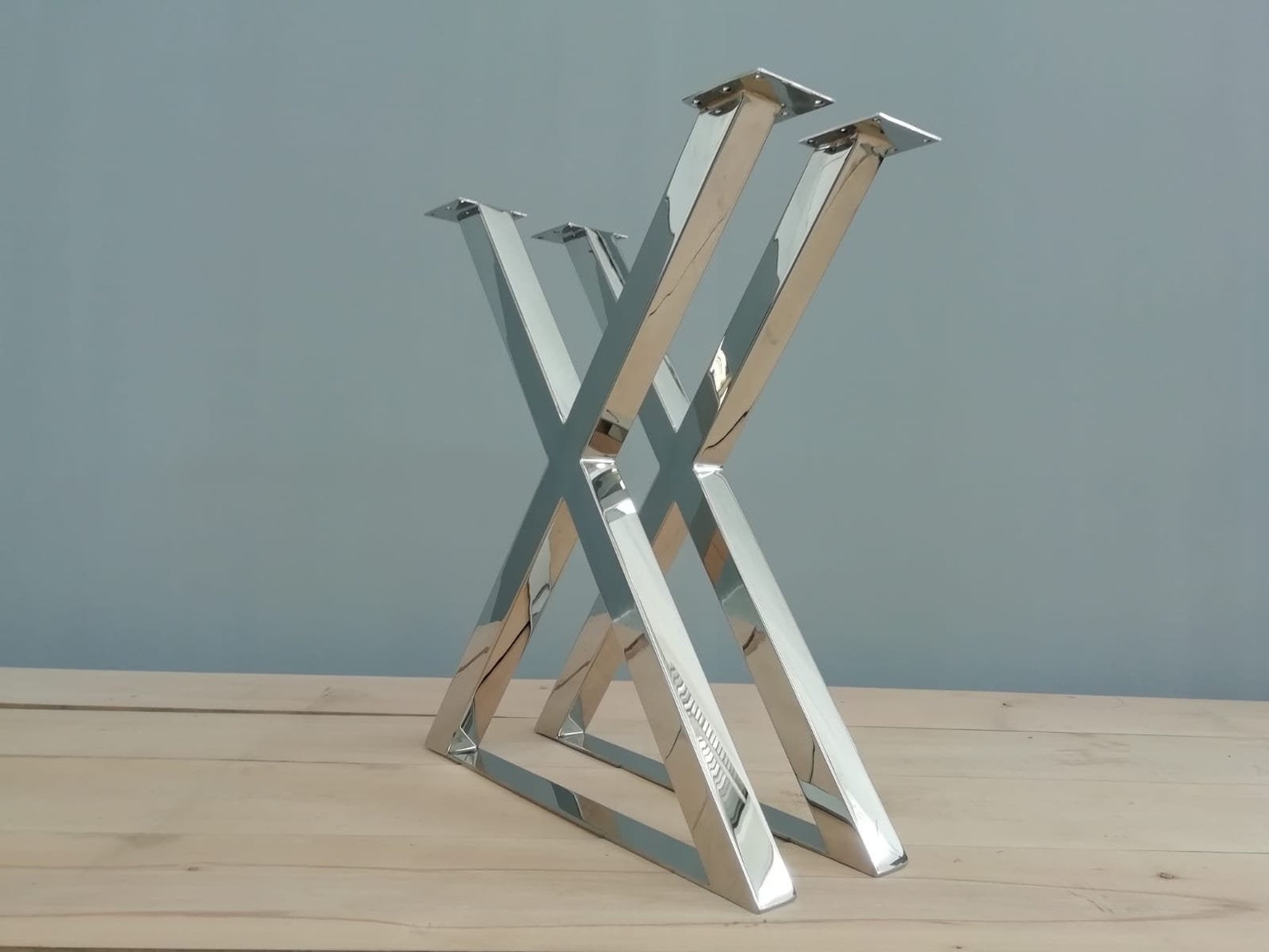 Metal COUNTER HEIGHT X STYLED Table Legs Stainless Steel - Etsy