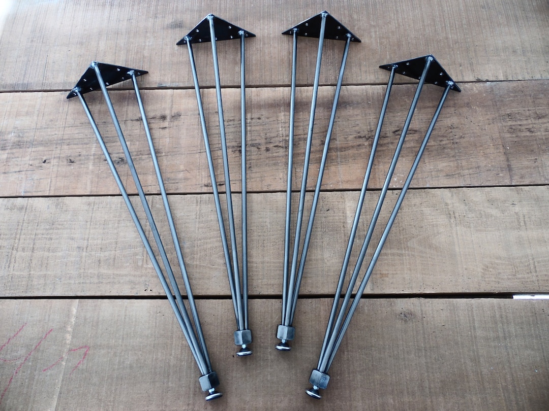 28" Hairpin Table Legs, 3-pin-nuts Height 26"-30” Set(4) - Etsy