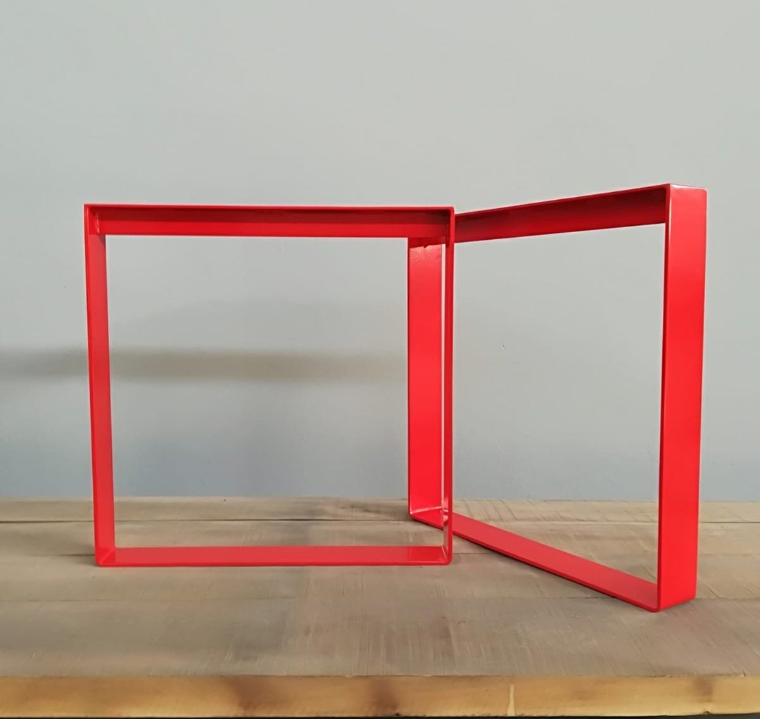 Counter Flat Steel Legs, Metal Dining Table Legs Set of 2 - Etsy