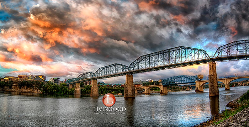 Chattanooga Landscape Photography Walnut Street Bridge in Chattanooga ...