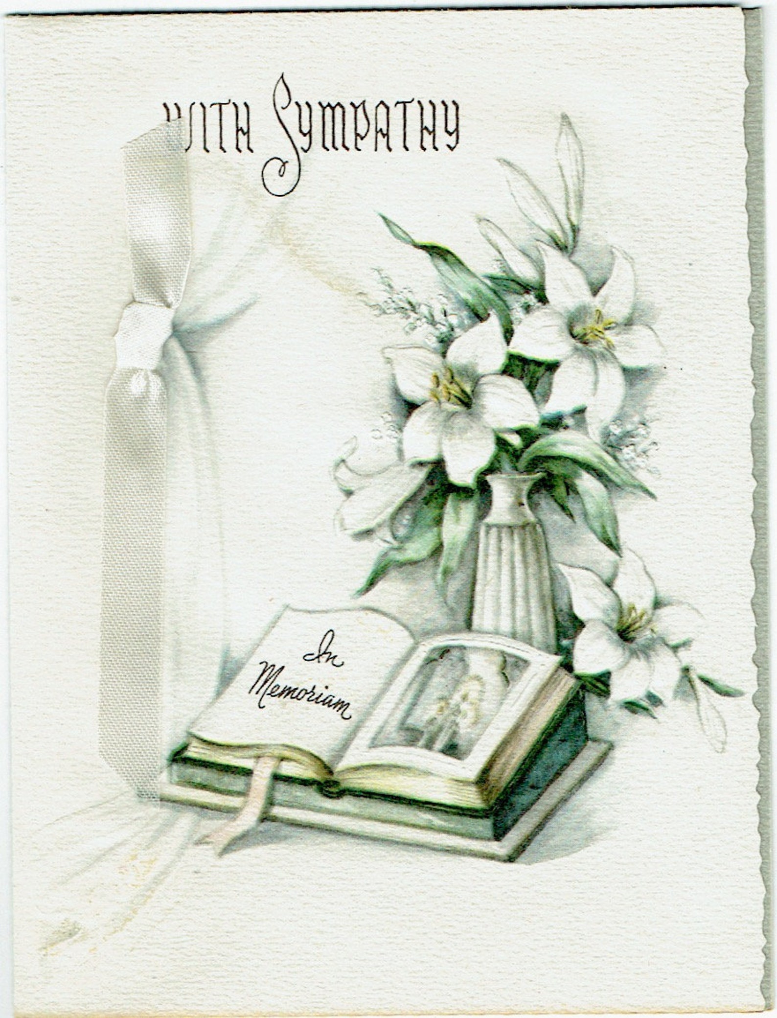 1940s an Artistic Vintage Sympathy Card With Real - Etsy