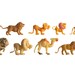 Miniature Jungle Animals, Vintage, Plastic, Lot of 10 Lions, Giraffe ...