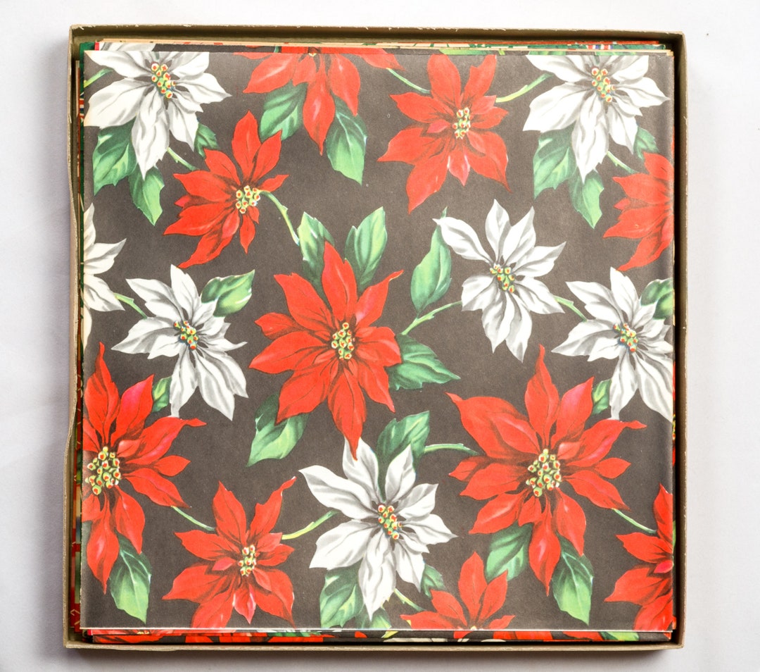 Christmas Wrapping Paper, 1950s, Two Sheets - Etsy