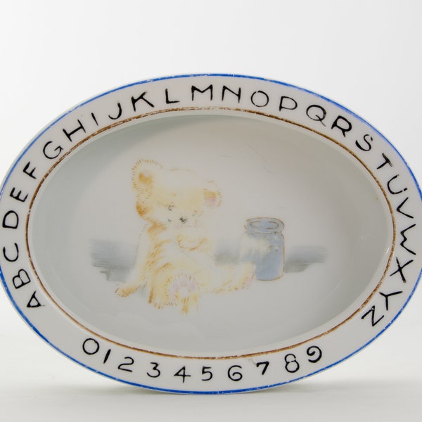 Ceramic Teddy Bear Plate - Etsy