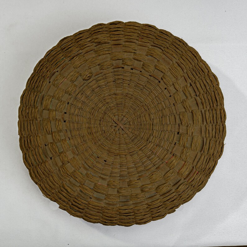 Antique Large 8 Inch Round Sewing Basket | Etsy