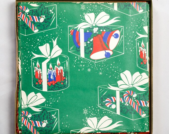 Two Sheets Vintage 1950's Christmas Wrapping Paper - Etsy Australia