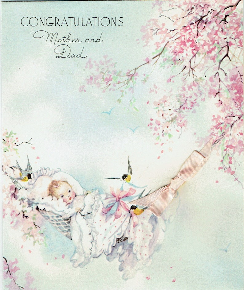 Vintage Unused 1940's Congratulations Greeting Card With - Etsy