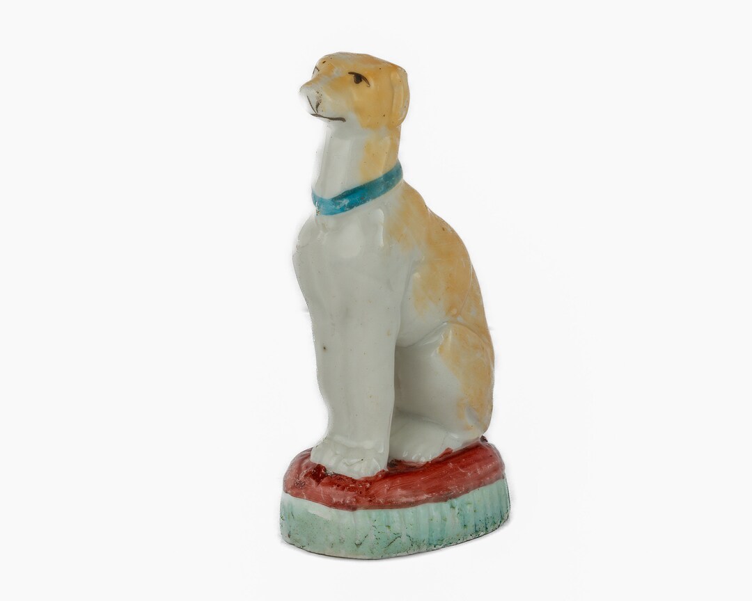 Miniature Greyhound Figurine, Staffordshire Pottery, 1800s - Etsy