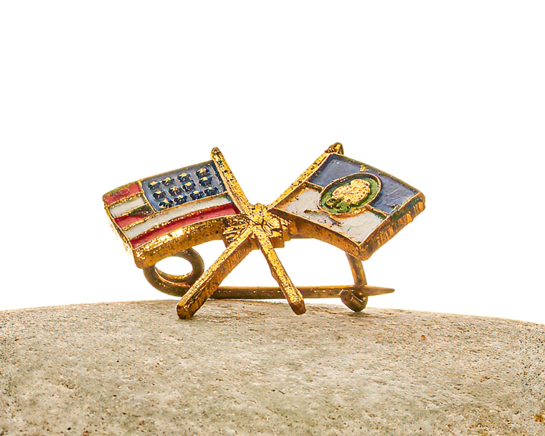 United States Flag Pin, Vintage - Etsy