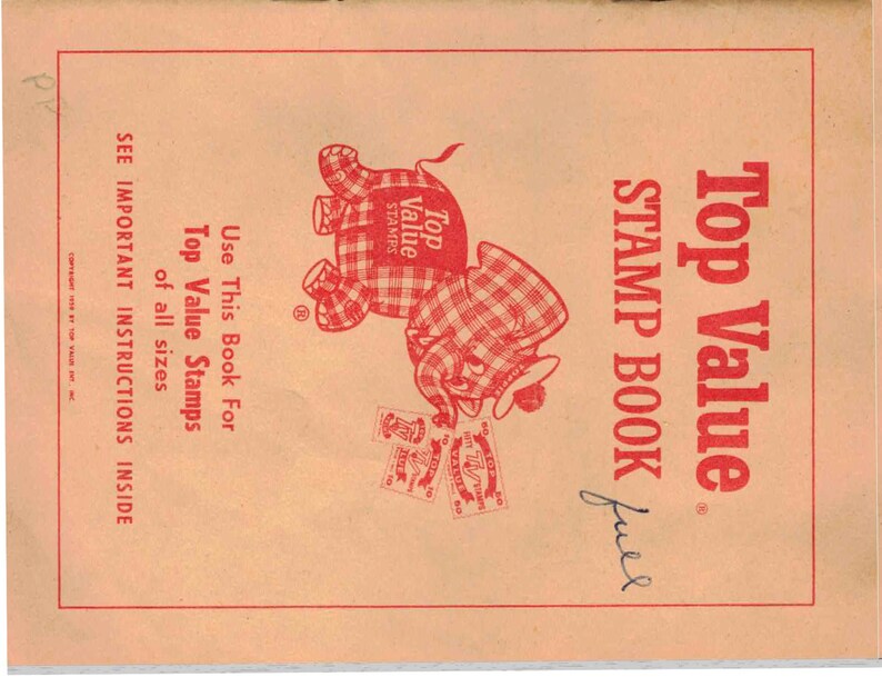 Vintage 1970s Top Value Stamps Savings Book of Stamps , Catalogue - Etsy