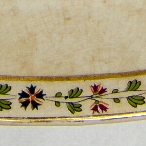 Large 1800's Dinner Platter; Mercer China With Gold Rim and Tiny ...