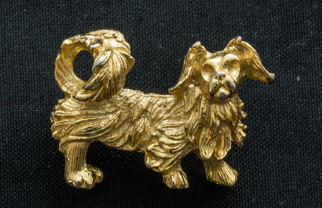 Vintage Dog Brooch Pin: Pekingese, Havanese, Japanese Chin, Lhasa Apso ...