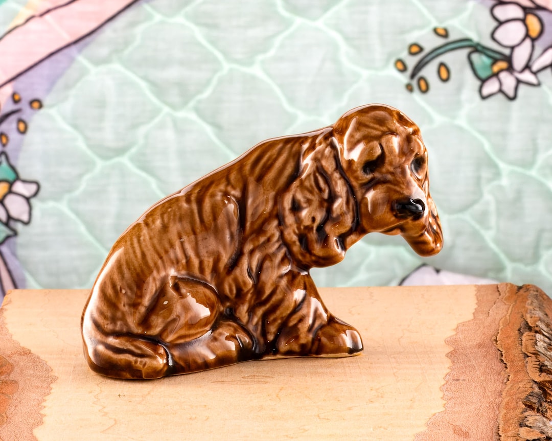 Porcelain Cocker Spaniel Figurine, Brown, 1970s - Etsy