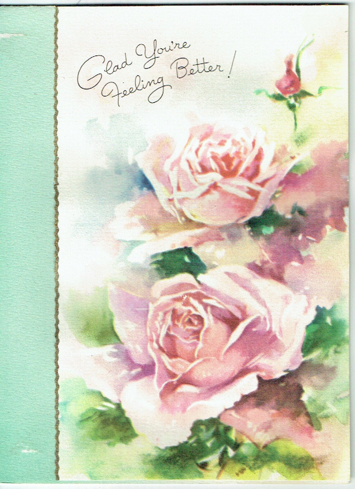 1940s Unused Vintage Get Well Card and Envelope From the - Etsy