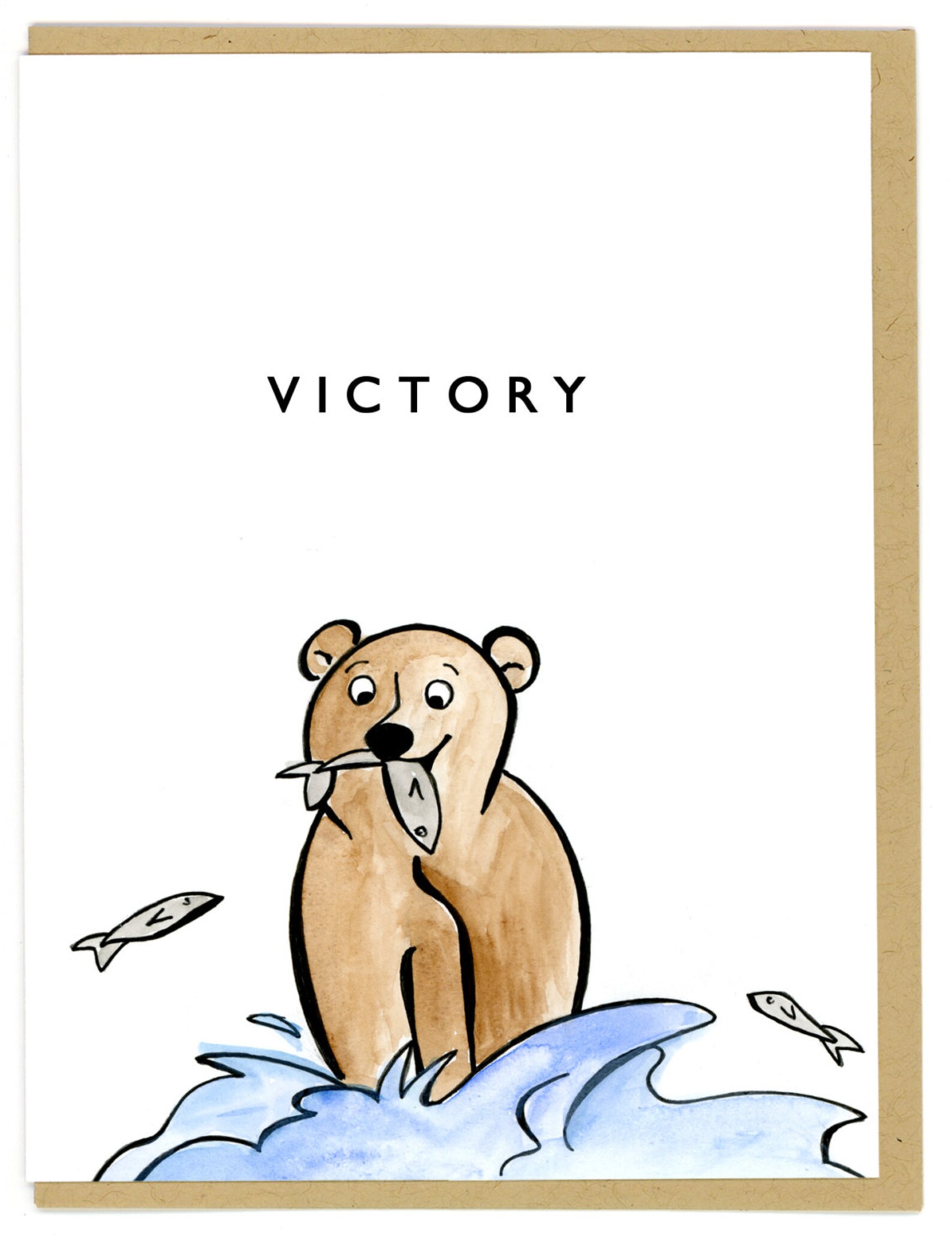 Victory Bear Card - Etsy