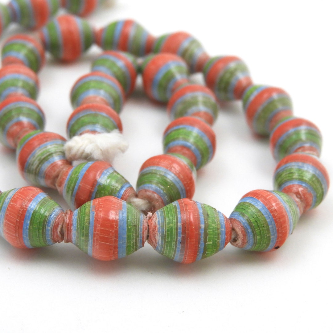 Handmade Paper Beads | Hand Painted Beads | Upcycled Beads | Recycled ...