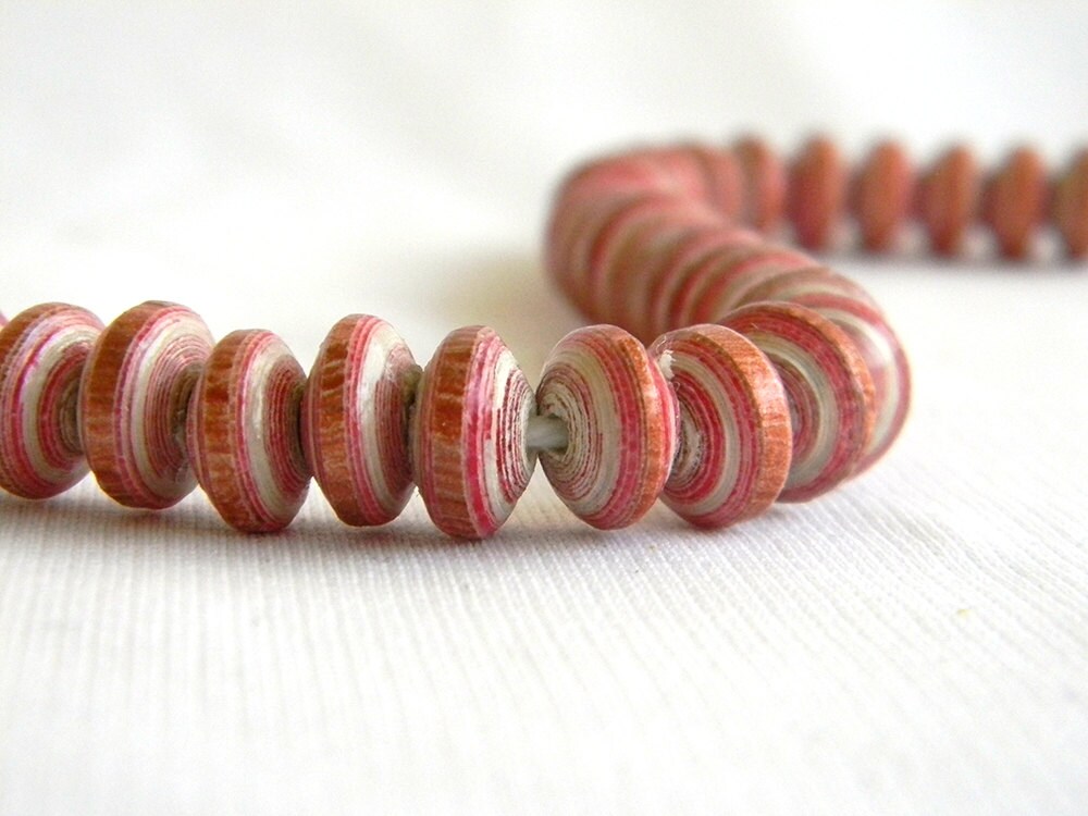Paper Bead Jewelry Supplies Paper Beads Hand Painted Lot - Etsy