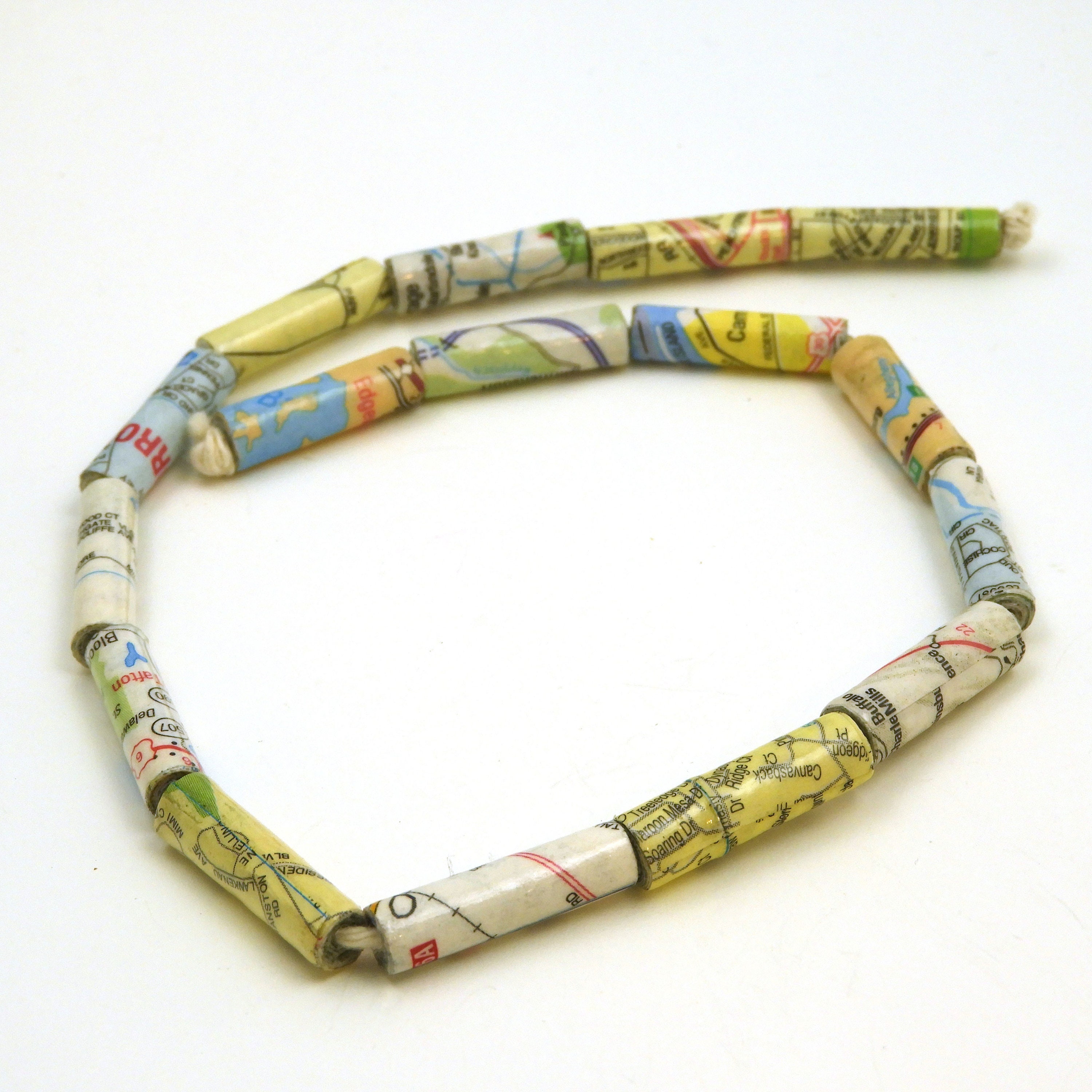 Map/atlas Paper Beads Upcycled Reycled Jewelry Supplies - Etsy