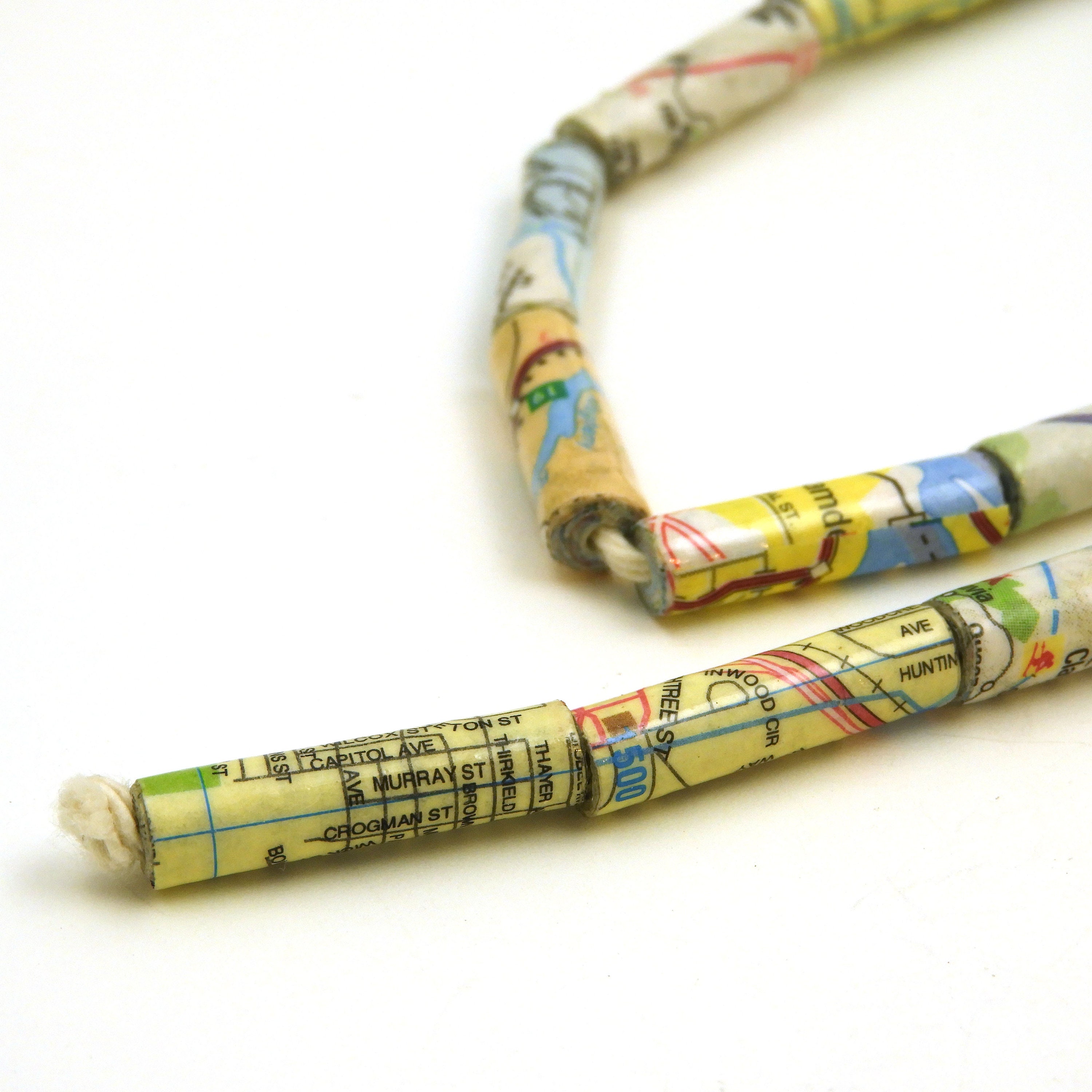 Map/atlas Paper Beads Upcycled Reycled Jewelry Supplies - Etsy