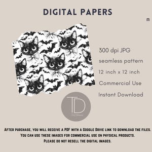 Whimsical Bats and Bows Digital Paper Set, 18 Seamless Patterns ...