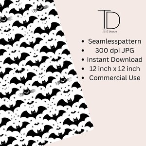 Whimsical Bats and Bows Digital Paper Set, 18 Seamless Patterns ...