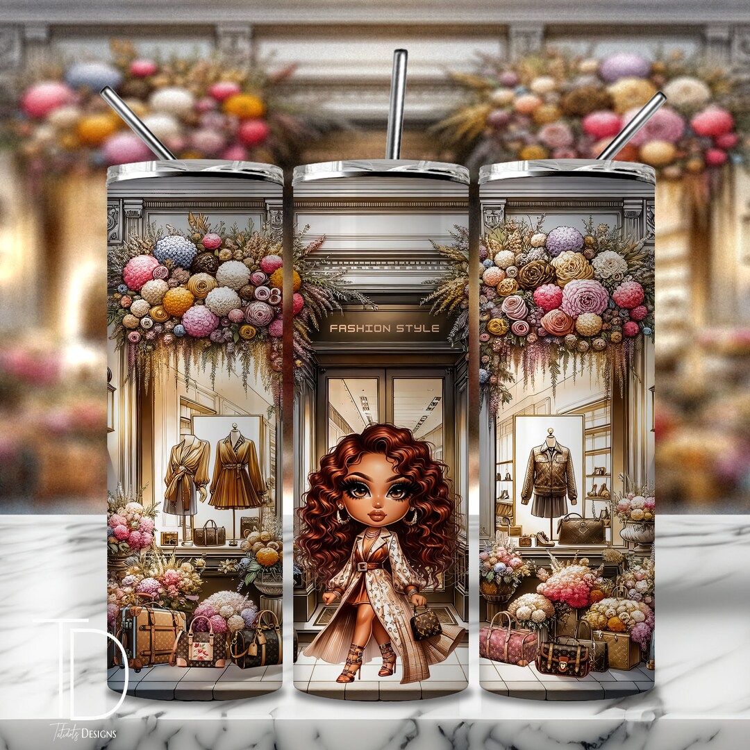 Fashion Store Design Tumbler Wrap, Seamless Fashion Storefront With ...