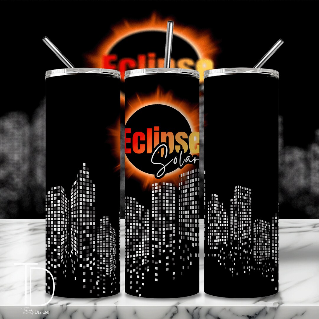 Solar Eclipse Tumbler Wrap Design Sublimation Tumbler Design Solar ...