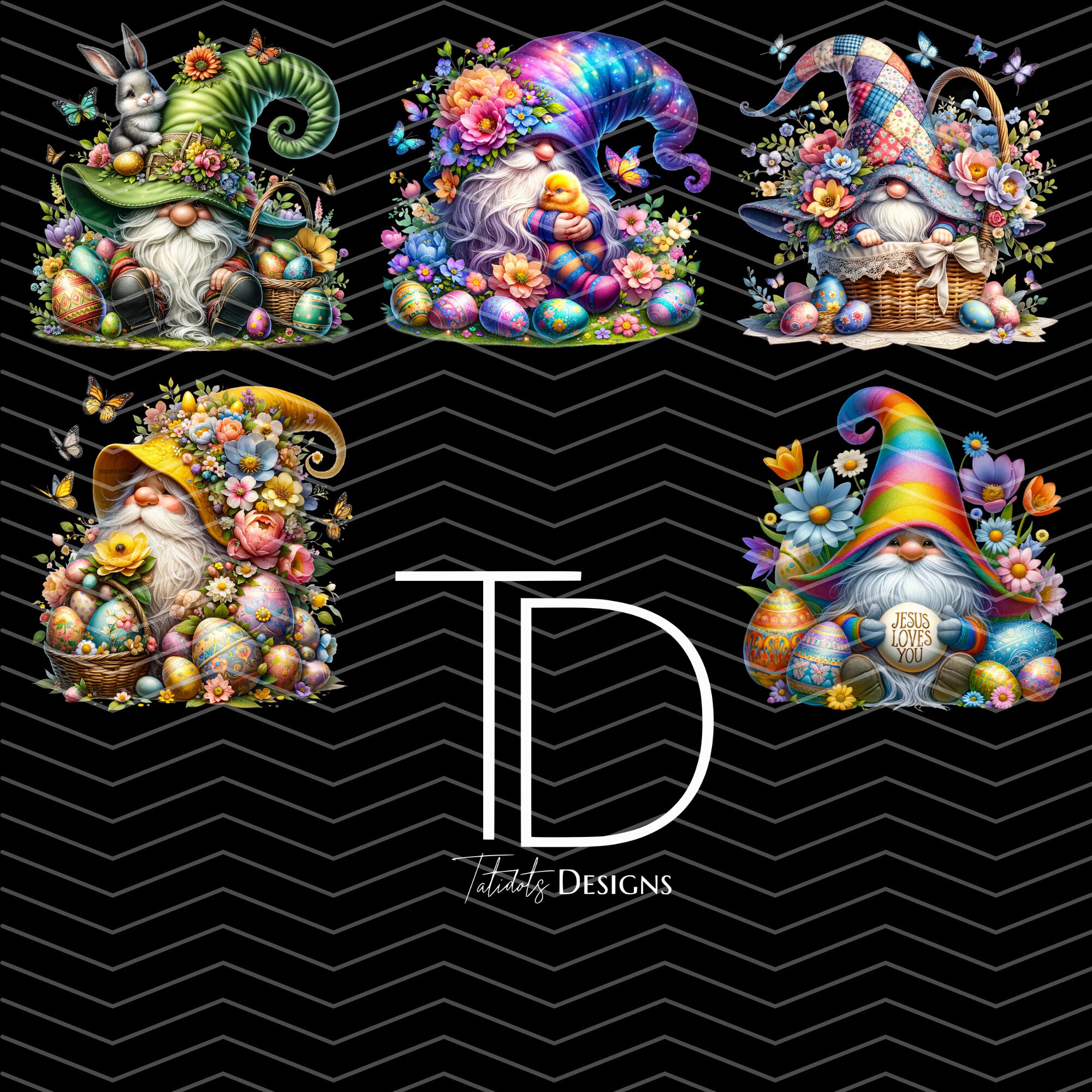 Easter Gnome Digital Clipart Collection | 14 Festive PNG Designs ...
