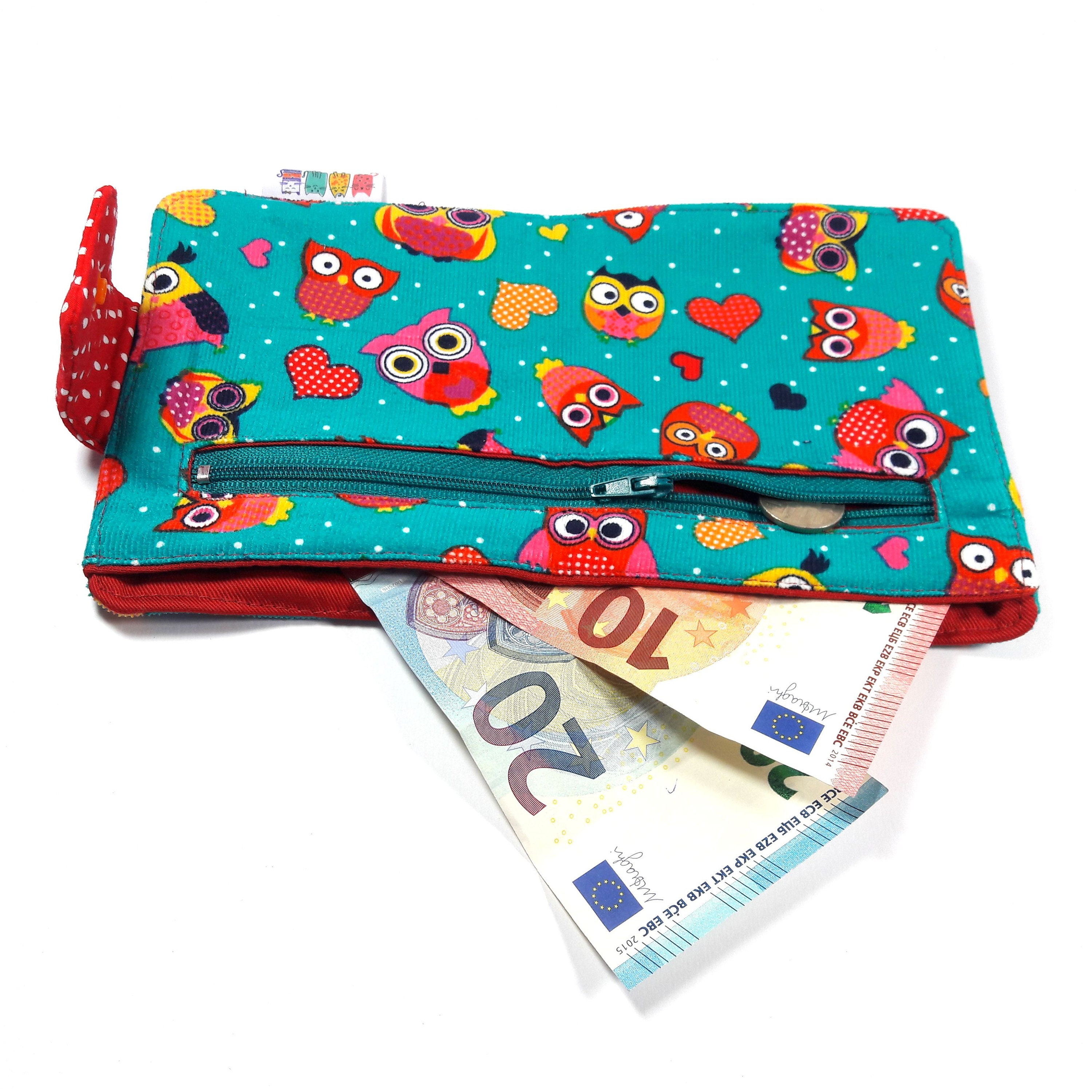 KINDER GELDBÖRSE Eulen Samt | Etsy