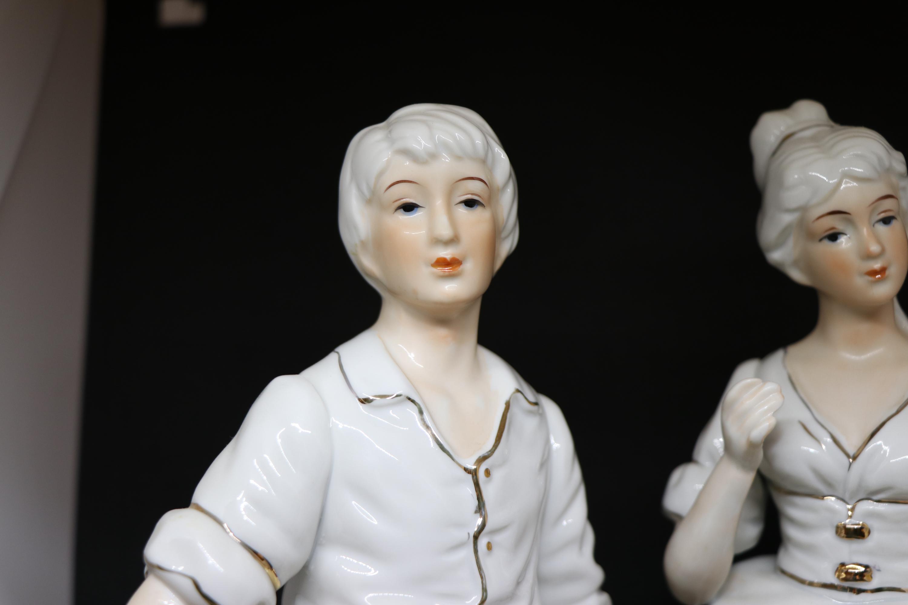 Italian Porcelain Peasant Statues - Etsy