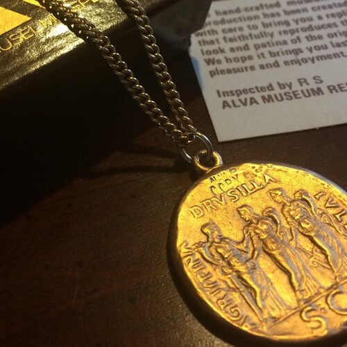 The Sisters Vintage Gold Coin Necklace Dressed in Costume - Etsy