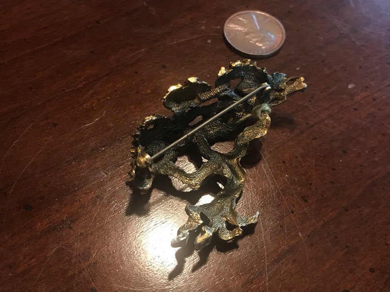 Vintage Gold Tortolani Bonsai Tree Brooch Pin - Asian Revival - Runway ...
