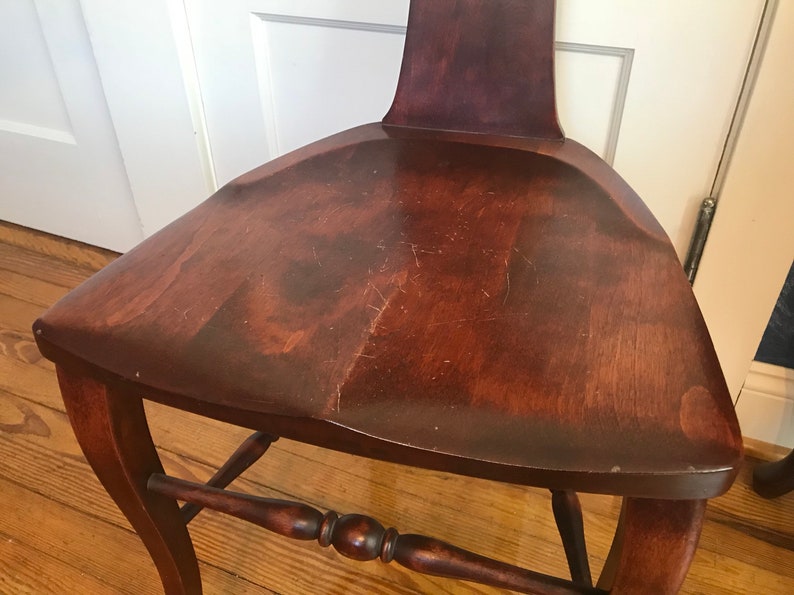 Early 1900s Trojan Accent Chair Solid Carved Rock Maple Grand Ledge ...