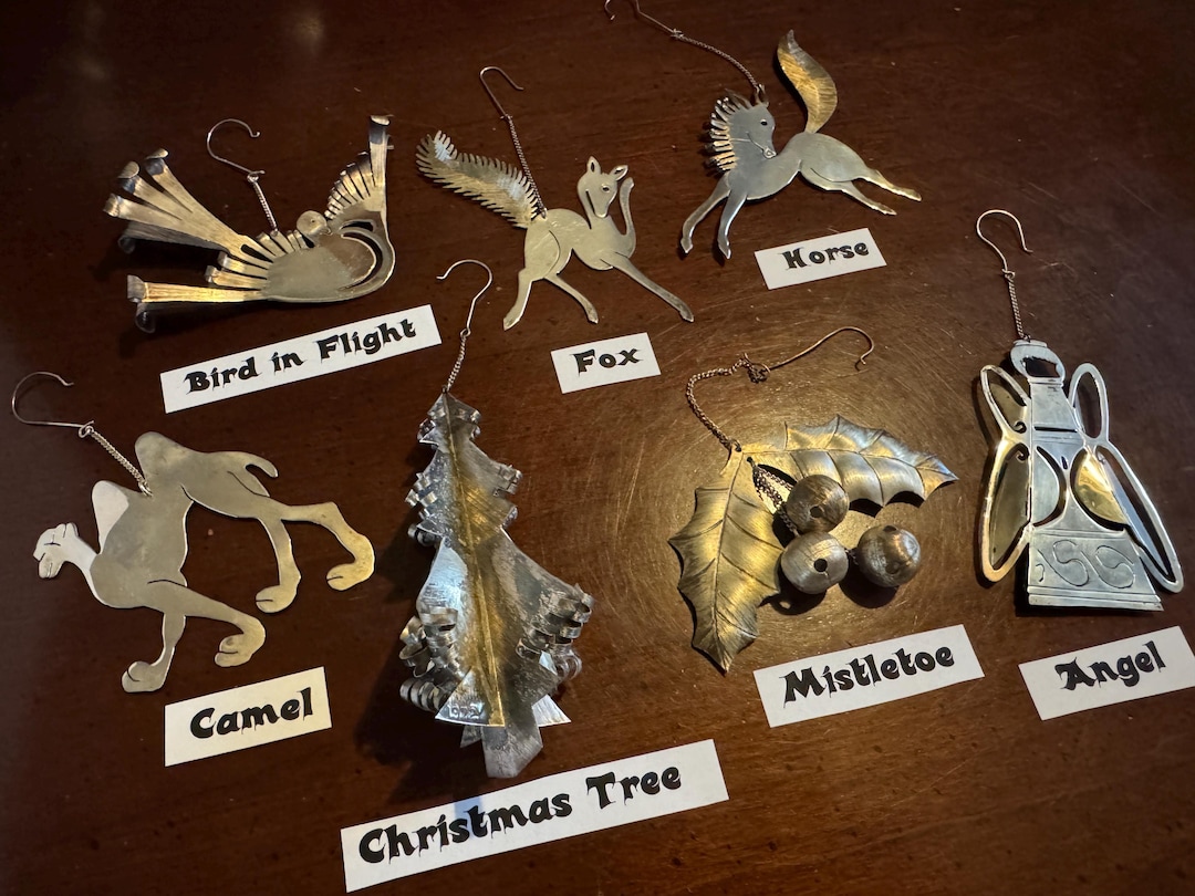 RARE Janna Thomas De Velarde Christmas Ornaments - Vintage Taxco Mexico ...