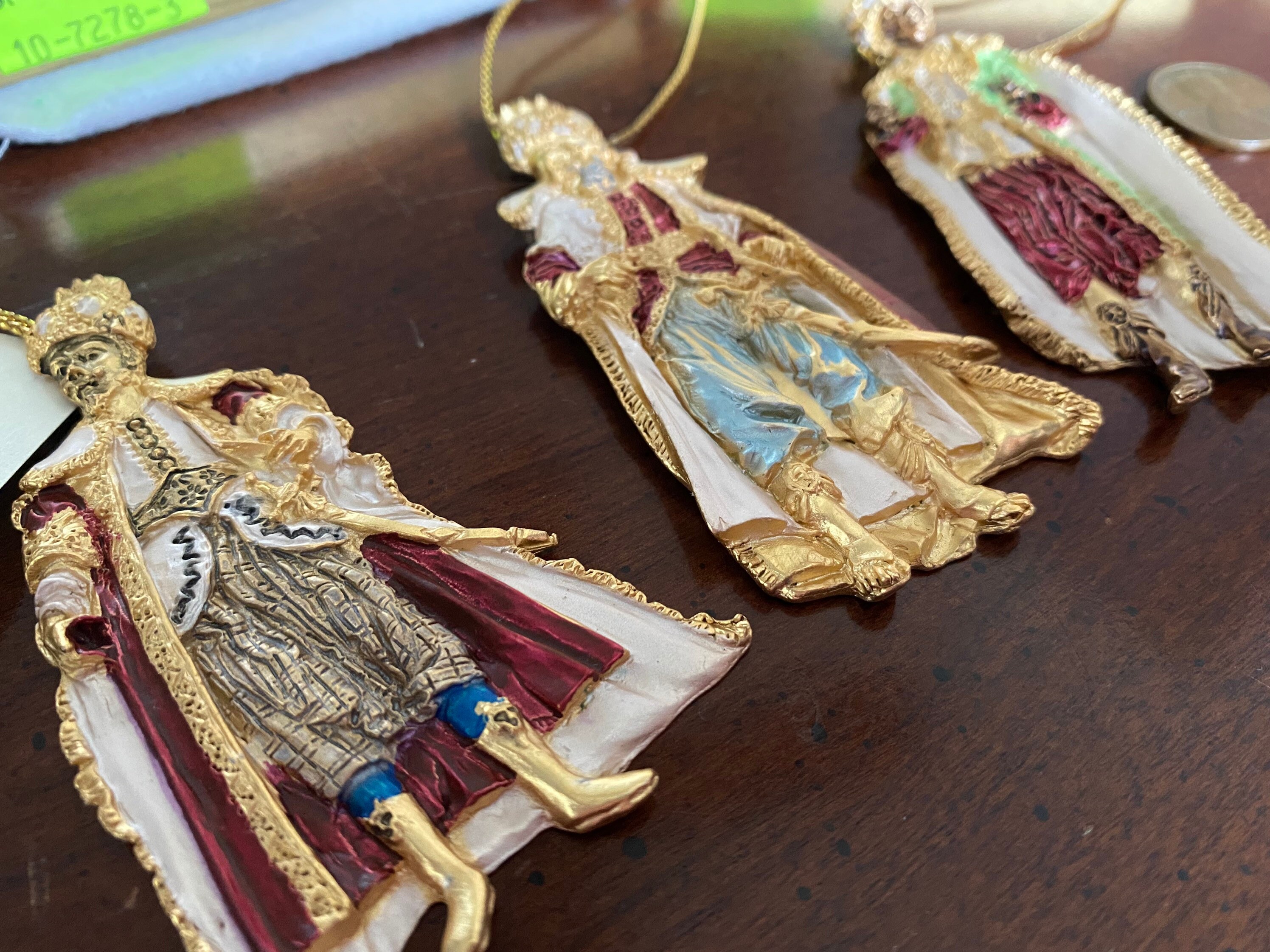 Vintage MMA Gold Three Wise Men Christmas Ornaments - Christmas Crèche ...